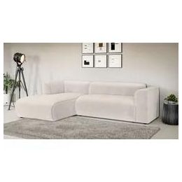 Ecksofa Home Affaire "GENTON L-Form (257 cm), zeitlos & stilvolles Design", beige (creme), B:257cm H:78cm T:161cm, 100% Polyester, Sofas, Ecksofa, Aufwendig gepolstert, in Cord, Chenille und Struktur