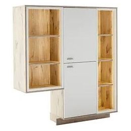 Highboard MCA furniture "SANTERNO", wei&szlig; (soft wei&szlig;), B:124cm H:140cm T:37cm, Holzwerkstoff, Sideboards, Highboard, nur in Verbindung mit Type 46310960 Breite 124 cm