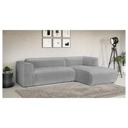 Ecksofa Home Affaire "GENTON L-Form (257 cm), zeitlos & stilvolles Design", grau (hellgrau), B:257cm H:78cm T:161cm, 100% Polyester, Sofas, Ecksofa, Aufwendig gepolstert, in Cord, Chenille und Struktur