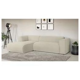 Ecksofa Home Affaire "GENTON L-Form (257 cm), zeitlos & stilvolles Design", beige (creme), B:257cm H:78cm T:161cm, 100% Polyester, Sofas, Ecksofa, Aufwendig gepolstert, in Cord, Chenille und Struktur