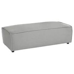 Hocker Home Affaire "NEU: SHERWOOD XXL, Polsterhocker, Cord, Webstoff", silber (silbergrau), B:130cm H:44cm T:60cm, 100% Polyester, Hocker, Hocker, rechteckig, bequemer Sitzkomfort, 130/60/44 cm, Krokodilverbinder