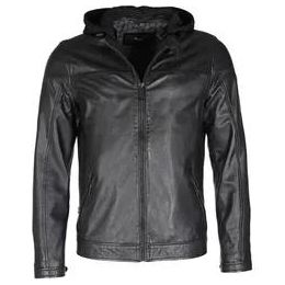 Lederjacke Maze "42024130", Herren, Gr. XXL, schwarz, Obermaterial: 100% Lammleder. Futter: 100% Baumwolle. &Auml;rmelfutter: 100% Polyester. Kapuze: 65% Baumwolle, 35% Polyester, mit Druckknopf, Jacken