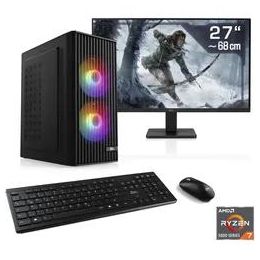 CSL PC-Komplettsystem "Spectrum V25227", Energieeffizienz: E (A-G), schwarz, Microsoft Windows 11 Home (64 Bit), 32 GB RAM 1.000 GB SSD, Computer_Komplettsysteme