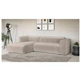 Ecksofa Home Affaire "GENTON L-Form (257 cm), zeitlos & stilvolles Design", beige, B:257cm H:78cm T:161cm, 100% Polyester, Sofas, Ecksofa, Aufwendig gepolstert, in Cord, Chenille und Struktur
