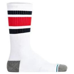 Kurzsocken Stance "Socken Boyd ST 1er Pack", Herren, Gr. 43-47, bunt (wei&szlig;, rot, dunkelblau), Obermaterial: 70% Baumwolle CO. 19% Polyester PES. 9% Nylon NY. 2% Elasthan EL., Socken