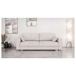 3-Sitzer Home Affaire "Stevinson Schlafsofa mit Bettkasten, Ma&szlig;e B/H/T: 229/87/97 cm", beige (creme), B:229cm H:87cm T:97cm, 100% Polyester, Sofas, mit Wellenunterfederung, 2 R&uuml;ckenkissen und 2 Zierkissen