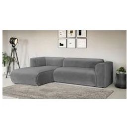Ecksofa Home Affaire "GENTON L-Form (257 cm), zeitlos & stilvolles Design", grau, B:257cm H:78cm T:161cm, 100% Polyester, Sofas, Ecksofa, Aufwendig gepolstert, in Cord, Chenille und Struktur