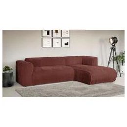 Ecksofa Home Affaire "GENTON L-Form (257 cm), zeitlos & stilvolles Design", rot, B:257cm H:78cm T:161cm, 100% Polyester, Sofas, Ecksofa, Aufwendig gepolstert, in Cord, Chenille und Struktur
