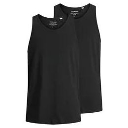 Jack & Jones Unterhemd JACK & JONES "Unterhemd JACBASIC TANKTOP 2PK 2er Pack", Herren, Gr. XXL, N-Gr, schwarz, Obermaterial: 100% Baumwolle CO., Unterhemden Unterhemd