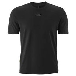 Rundhalsshirt Gonso "Off-Bike T-Shirt M", Herren, Gr. XL, schwarz, 45% Baumwolle, 45% Modal, 10% Elasthan, Rundhals, Shirts Rundhalsshirt, Herren T-Shirt mit Logo, Off-Bike Shirt, K&ouml;rpernahe Passform