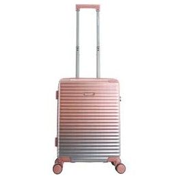 Koffer Saxoline "Elite", Gr. B/H/T: 38cm x 55cm x 22cm, pink, mehrfarbig, Koffer, mit Trolleysystem aus Halbaluminium