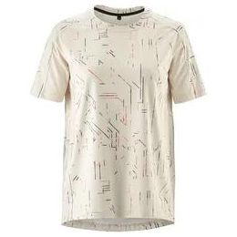 Radtrikot Gonso "Trail Jersey W", Damen, Gr. 40, grau (hellgrau), 88% Polyester, 12% Elasthan, Rundhals, Trikots, Damen Fahrradtrikot kurzarm, l&auml;ssiges MTB-Shirt, Quick-Dry, Slim fit