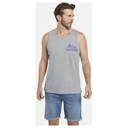 Muskelshirt Jan Vanderstorm "Tanktop FELTON", Herren, Gr. 7XL, silber (silbergrau), Obermaterial: 60% Baumwolle CO. 40% Polyester COOLMAX PES(Coolmax)., Tops