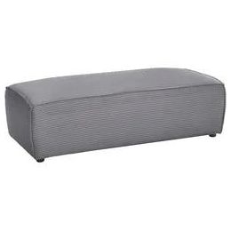 Hocker Home Affaire "NEU: SHERWOOD XXL, Polsterhocker, Cord, Webstoff", grau (dunkelgrau), B:130cm H:44cm T:60cm, 100% Polyester, Hocker, Hocker, rechteckig, bequemer Sitzkomfort, 130/60/44 cm, Krokodilverbinder