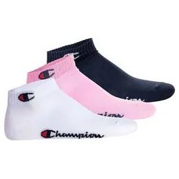 Kurzsocken Champion "Socken 3er Pack", Herren, Gr. 39-42, bunt (pink, wei&szlig;, blau), Obermaterial: 71% Baumwolle CO. 23% Polyester PES. 4% Polyamid PA. 2% Elasthan EL., Socken