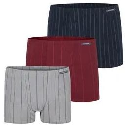 Retro Pants Jan Vanderstorm "3er Pack Retropant LEONELL", Herren, Gr. XL, blau (blau grau rot), Obermaterial: 95% Baumwolle CO. 5% Elasthan EL., Unterhosen