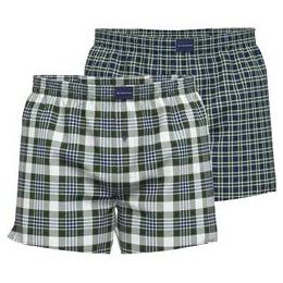 Boxershorts Tom Tailor "Dakota", Herren, Gr. S, gr&uuml;n (gr&uuml;n, dunkel, karo), Single Jersey, Obermaterial: 100% Baumwolle, kariert, bequem, Unterhosen, weich, bequem, basic, locker, atmungsaktiv, mit Logo, breiter Bund