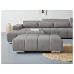 Hockerbank COTTA "Orion", grau (stone), B:134cm H:42cm T:70cm, 100% Polyester, Hocker