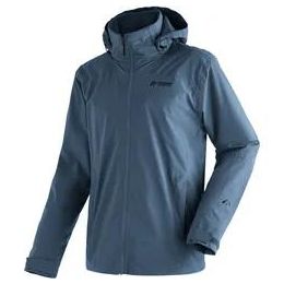 Regenjacke Maier Sports "Metor rec M", Herren, Gr. 28, blau (jeansblau), 100% Polyester, Jacken Regenjacke, Herren Jacke mit Kapuze, Windjacke wasserdicht atmungsaktiv, Reg. Fit