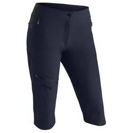 Outdoorhose Maier Sports "Inara slim Capri Vario", Damen, Gr. 38, Normalgr&ouml;&szlig;en, blau (dunkelblau), 90% Polyamid, 10% Elasthan, Hosen Outdoorhose, Damen Wanderhose, elastische Funktionshose mit 4 Taschen, Slim Fit