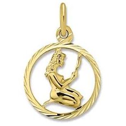 Sternzeichenanh&auml;nger ONE ELEMENT "Sternzeichen Anh&auml;nger aus 333 Gelbgold", gold, Schmuckanh&auml;nger, Damen, Jungfrau, Steinbock, Gelbgold 333 Gold, Gelbgold 333, Gold, Symbol mit Herz &ndash; ein feines Geschenk f&uuml;r viele Anl&auml;sse