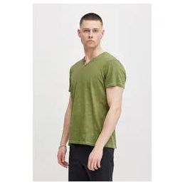 T-Shirt Blend "BHAshton split neck tee", Herren, Gr. XXL, gr&uuml;n (oil gr&uuml;n), Single Jersey, Obermaterial: 100% Baumwolle, unifarben, regular fit h&uuml;ftbedeckend, V-Ausschnitt, Shirts T-Shirt, mit Deko-Knopfdetail am Ausschnitt
