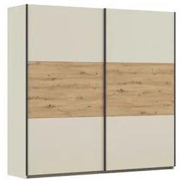 Schwebet&uuml;renschrank Rauch "Kleiderschrank Schrank Garderobe Garderobenschrank W&auml;scheschrank NEO", beige (beige (champagner), eiche artisan), B:218cm H:210cm T:59cm, Holzwerkstoff, Schr&auml;nke, Schwebet&uuml;renschrank, mit gro&szlig;z&uuml;gigem Stauraum und vielf&auml;ltigen Farbkombinationen
