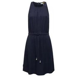 Blusenkleid Ragwear "Sanai", Damen, Gr. XS (34), Normalgr&ouml;&szlig;en, blau (navy), 100% Viskose, tailliert ca. Mitte Oberschenkel, Rundhals, &Auml;rmel ohne &Auml;rmelschlitz normaler Saum, Kleider Blusenkleid, stylisches Sommerkleid mit verspielten Details