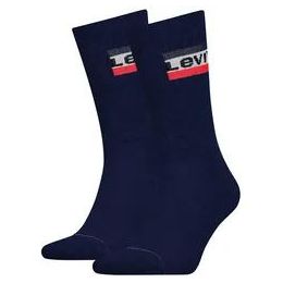 Levi's Kurzsocken LEVI'S "Socken 2er Pack", Herren, Gr. 43-46, blau, Obermaterial: 75% Baumwolle CO. 22% Polyamid PA. 3% Elasthan EL., Socken