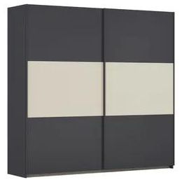 Schwebet&uuml;renschrank Rauch "Kleiderschrank Schrank Garderobe Garderobenschrank W&auml;scheschrank NEO", beige (graumetallic, beige (champagner)), B:218cm H:210cm T:59cm, Holzwerkstoff, Schr&auml;nke, Schwebet&uuml;renschrank, mit gro&szlig;z&uuml;gigem Stauraum und vielf&auml;ltigen Farbkombinationen
