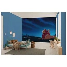 Kindertapete Komar "Disney The Lion King Stargazing", blau, B:350m H:250m, Vlies, Tapeten