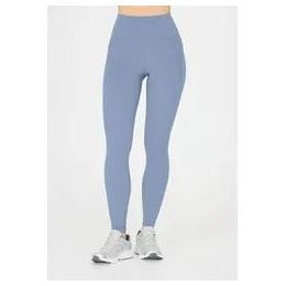 Trainingstights Endurance "Move", Damen, Gr. 36, EURO-Gr&ouml;&szlig;en, blau, 52% Polyamid, 48% Elasthan, unifarben, Hosen, mit smarter Kompressionswirkung und flachen N&auml;hten