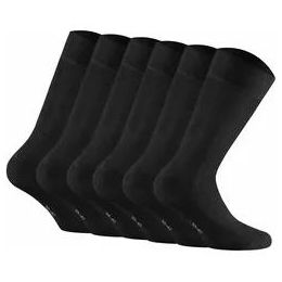 Kurzsocken Rohner Socks "Socken Cotton 3er Pack 6er Pack", Herren, Gr. 39-42, schwarz, Obermaterial: 65% Wolle mw. 25% Baumwolle CO. 8% Polyamid PA. 2% Elasthan EL., Socken