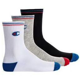 Kurzsocken Champion "Socken 3er Pack", Herren, Gr. 35-38, bunt (wei&szlig;, grau, schwarz), Obermaterial: 71% Baumwolle CO. 27% Polyester PES. 2% Elasthan EL., Socken