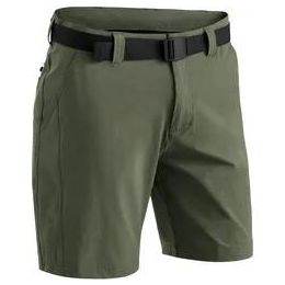 Funktionsshorts Maier Sports "Nil Short M", Herren, Gr. 48, Normalgr&ouml;&szlig;en, gr&uuml;n (moosgr&uuml;n), 90% Polyamid, 10% Elasthan, Hosen, Herren Shorts, kurze Wanderhose, Outdoorhose 4 Taschen, Regular Fit