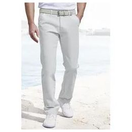 Chinohose John Devin "regular-fit", Damen, Gr. 38, L&auml;nge 30, grau (hellgrau), Web, Obermaterial: 98% Baumwolle, 2% Elasthan, unifarben, regular fit lang, Hosen Chinohose, aus elastischer Baumwoll-Qualit&auml;t