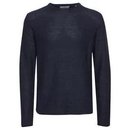!Solid Strickfleece-Pullover SOLID "Strickpullover SDJarah", Herren, Gr. S, blau (ocean cavern melange), Obermaterial: 50% Baumwolle CO. 50% Polyacryl PAN., Pullover