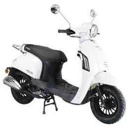 Motorroller Gt Union "Massimo 25", wei&szlig; (perlwei&szlig;, matt, schwarz), Motorroller, ohne Topcase, 25 km/h, Luftgek&uuml;hlter Motor, B:67cm H:115cm L:189cm