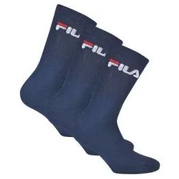 Kurzsocken Fila "Socken 3er Pack", Herren, Gr. 35-38, blau (marine), Obermaterial: 70% Baumwolle CO. 29% Polyester PES. 1% Elasthan EL., Socken