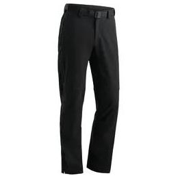 Outdoorhose Maier Sports "Halitit M", Herren, Gr. 54, Normalgr&ouml;&szlig;en, schwarz, 91% Polyamid, 9% Elasthan, Hosen Outdoorhose, Herren Funktionshose, robuste Wanderhose, 3 Taschen + G&uuml;rtel, Reg. Fit