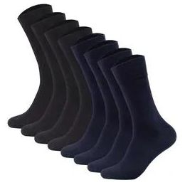Kurzsocken Camano "Socken 8er Pack", Herren, Gr. 39-42, bunt (schwarz, marine), Obermaterial: 97% Baumwolle CO. 3% Elasthan EL., Socken