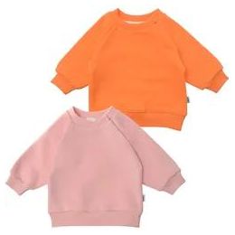 Sweatshirt Liliput, M&auml;dchen, Gr. 110/116, orange, 80% Baumwolle, 20% Polyester, unifarben, normal, Rundhals, Sweatshirts Sweatshirt, mit B&uuml;ndchen an den &Auml;rmeln