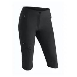 Outdoorhose Maier Sports "Inara slim Capri Vario", Damen, Gr. 40, Normalgr&ouml;&szlig;en, schwarz, 90% Polyamid, 10% Elasthan, Hosen Outdoorhose, Damen Wanderhose, elastische Funktionshose mit 4 Taschen, Slim Fit