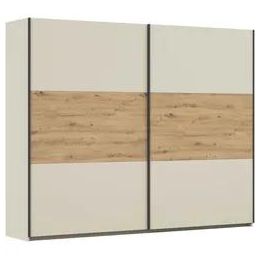 Schwebet&uuml;renschrank Rauch "Kleiderschrank Schrank Garderobe Garderobenschrank W&auml;scheschrank NEO", beige (beige (champagner), eiche artisan), B:261cm H:210cm T:59cm, Holzwerkstoff, Schr&auml;nke, Schwebet&uuml;renschrank, mit gro&szlig;z&uuml;gigem Stauraum und vielf&auml;ltigen Farbkombinationen