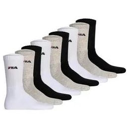 Kurzsocken Fila "Socken TENNIS SOCKS "Fila" 9P 9er Pack", Herren, Gr. 39-42, bunt (schwarz, wei&szlig;, grau), Obermaterial: 76% Baumwolle CO. 23% Polyester PES. 1% Elasthan EL., Socken