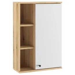 H&auml;ngeschrank Home Affaire "Oslo, Badschrank mit Knopfgriff, Wandschrank im skandinavischen Design", wei&szlig; (eiche evoke, wei&szlig;), B:51cm H:75cm T:21cm, FSC-zertifizierter Holzwerkstoff, Schr&auml;nke, H&auml;ngeschrank, in der T&uuml;rfarbe Wei&szlig; oder Grau verf&uuml;gbar, ausreichend Stauraum
