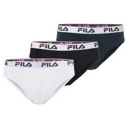 Slip Fila "JUNIOR BOY BRIEF", Jungen, Gr. 134/140, schwarz (schwarz, wei&szlig; navy), Obermaterial: 95% Baumwolle, 5% Elasthan, unifarben, k&ouml;rpernah, Unterhosen Slip, elastischer Bund mit Logo-Schriftzug