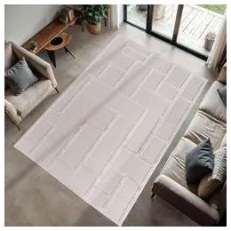 Teppich Ayyildiz TEPPICHE "DOHA 1657", beige (creme), B:240cm H:4mm L:340cm, Polypropylen, Teppiche, Teppich, L&auml;ufer, 3D Hoch-Tief-Effekt, weicher Kurzflor, In- und Outdoor