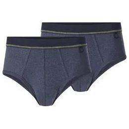 Slip Babista "2er Pack Slip FRANLOTE", Herren, Gr. XXL, blau (dunkelblau melange), Obermaterial: 70% Baumwolle CO. 30% Polyester COOLMAX PES(Coolmax)., Unterhosen Slip