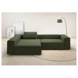 Ecksofa Home Affaire "Watertown, moderne XXL L-Form, 306 cm breit", gr&uuml;n (oliv), B:306cm H:68cm T:191cm, 100% Polyester, Sofas, Ecksofa, Komfortabel mit tiefer Sitzfl&auml;che &ndash; ideal f&uuml;r gro&szlig;e Wohnr&auml;ume
